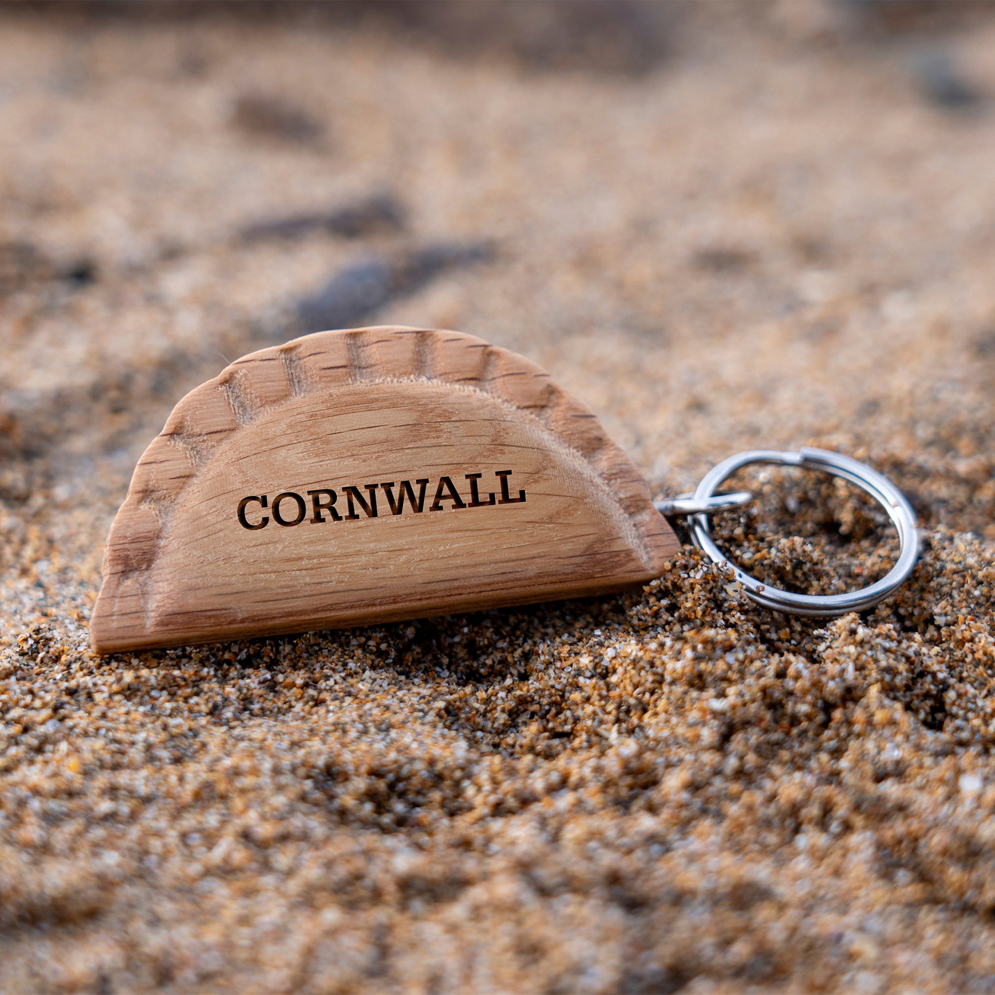 Cornish Gifts 'Cornwall' Oak Cornish Pasty Keyring | House Keys | Nove ...